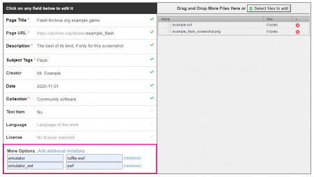 Uploading SWFs for the Internet Archive - Flashpoint Datahub