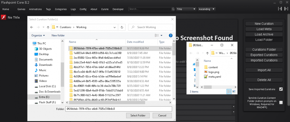 Curate Tab - Flashpoint Datahub